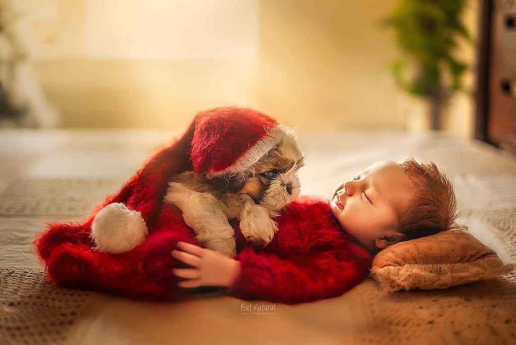 30+ Adorable Newborn Babies Sleeping With Baby Animals